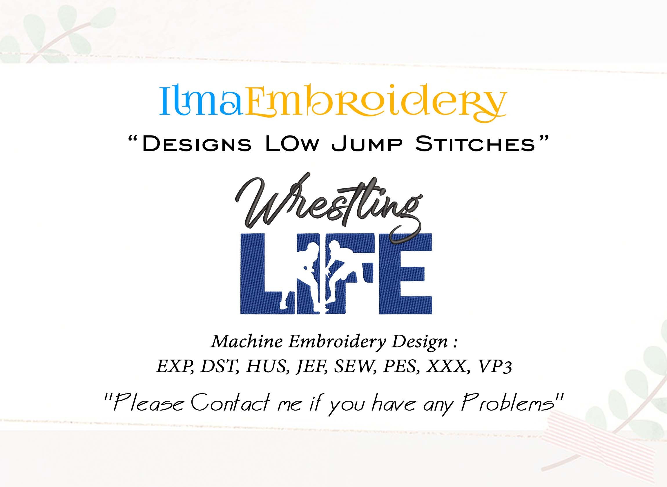 Wrestling Life Embroidery Design: Sport Embroidery (4 Sizes) (instant ...