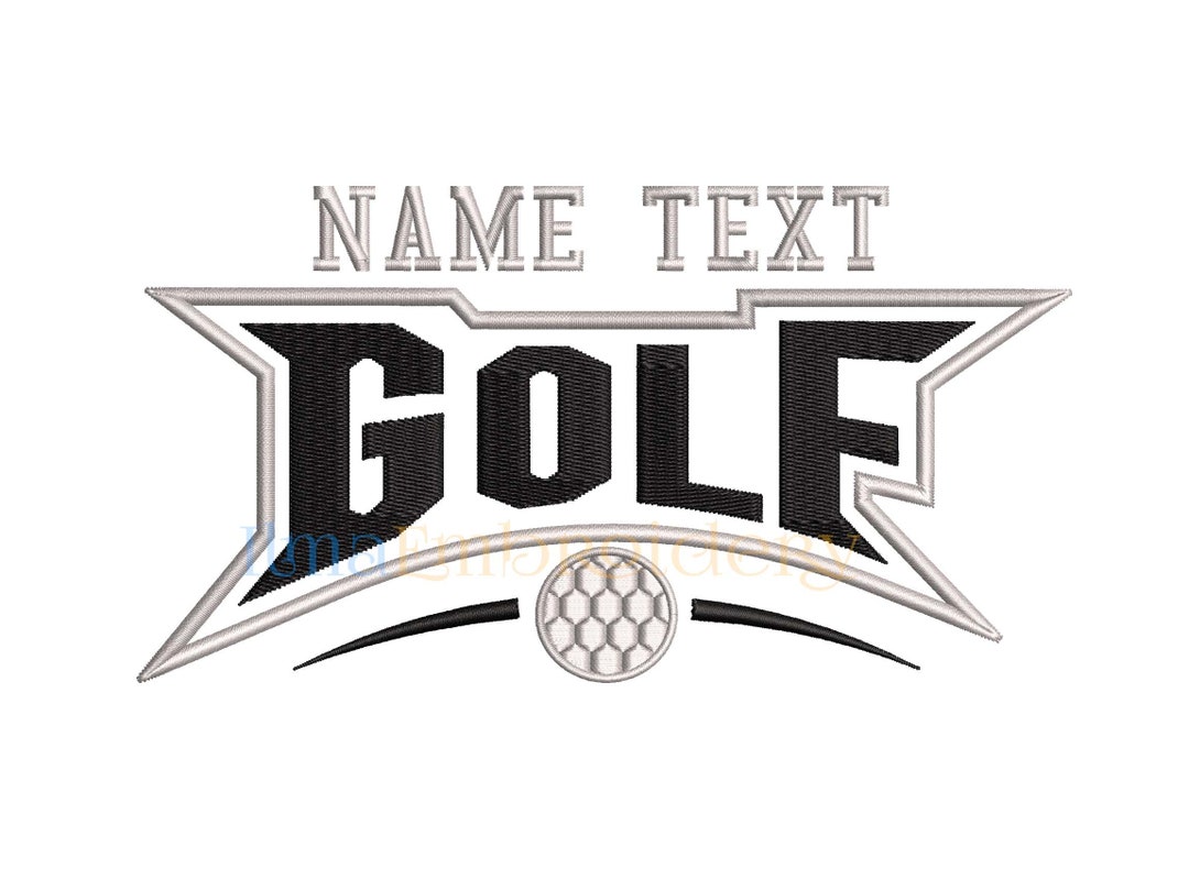 Split Name Golf Embroidery Design, Golf Embroidery Design, Sport ...