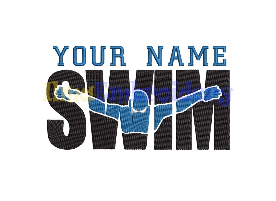 Swim Life Embroidery Design - Swimming Machine Embroidery File Instant ...
