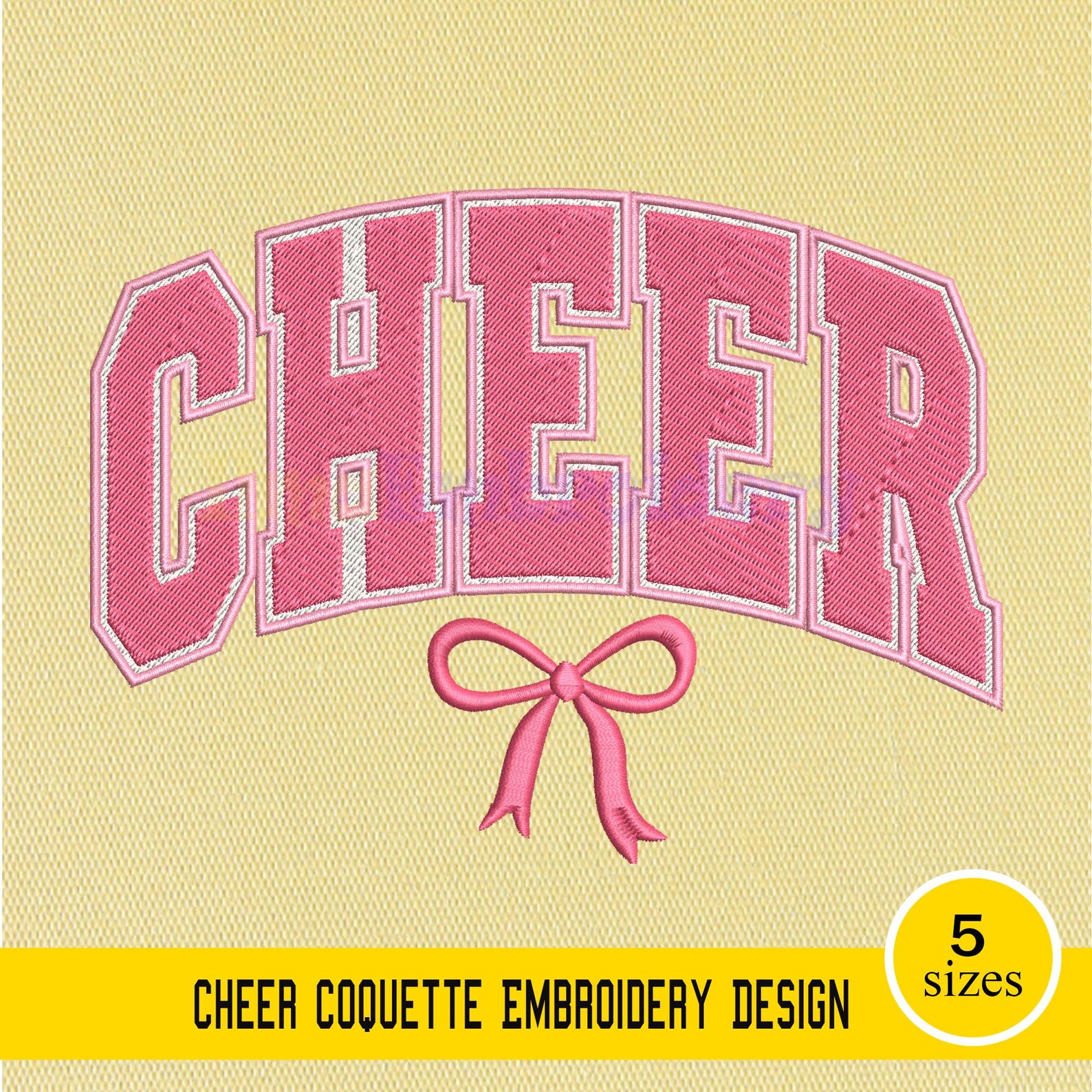 Cheer Coquette Embroidery Design - Vintage Pom Pom Machine File - 5 ...