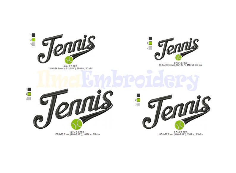 Tennis Embroidery Design: Racket & Ball (instant Download) - Etsy
