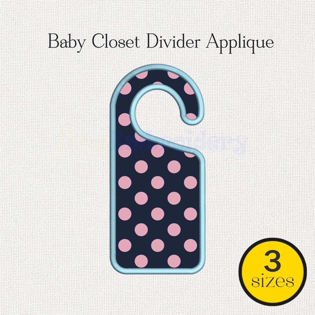 ITH Baby Closet Divider Applique Embroidery Design, Digital Download, 3 ...