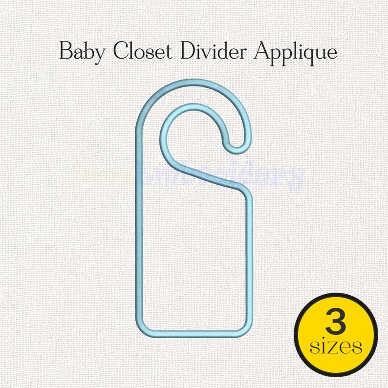 ITH Baby Closet Divider Applique Embroidery Design, Digital Download, 3 ...