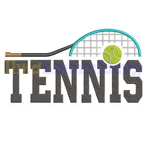 Tennis Ball Embroidery Design: Racket & Ball Machine Pattern (instant ...