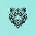 Tiger Head Embroidery Design: Wild Animal Jungle Pattern (instant ...