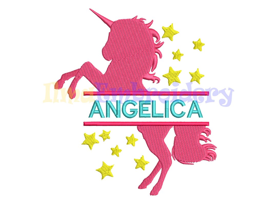 Unicorn Embroidery Design: Kids Birthday Machine File (instant Download ...