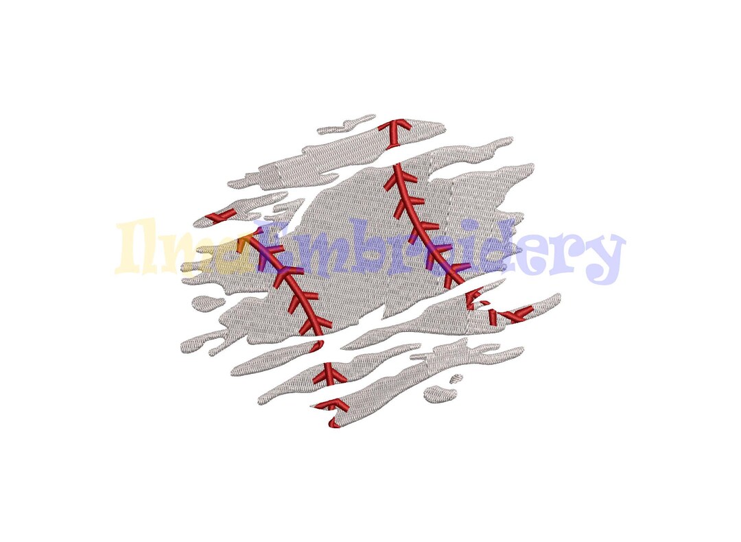 Baseball Grunge Embroidery Design, Unique Sports Apparel Embroidery ...