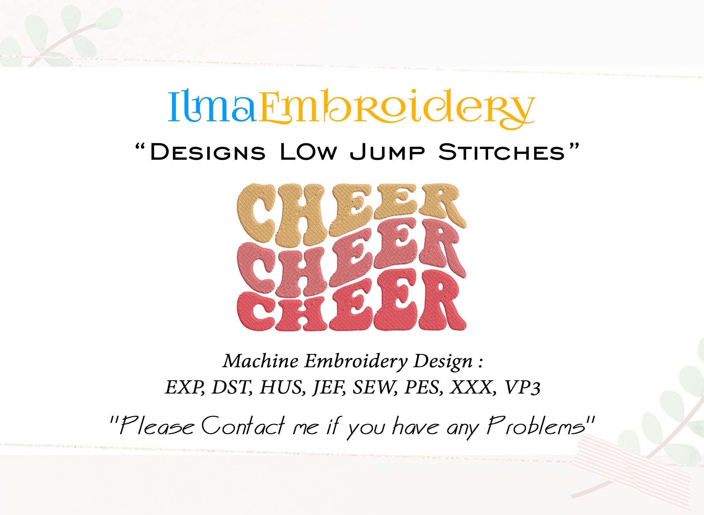 Cheer Embroidery Design Sport Embroidery Design Machine - Etsy