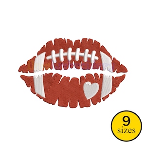 Lips Football Embroidery Design: Sporty Girl File (9 Sizes, Digital ...