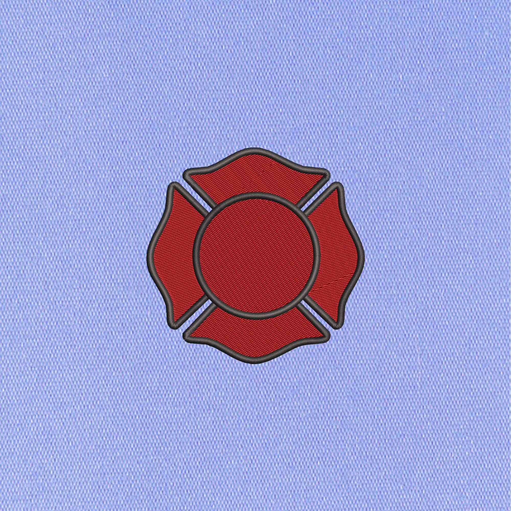 Firefighter Maltese Cross Embroidery Design, Fire Dept Emblem (13 Sizes ...