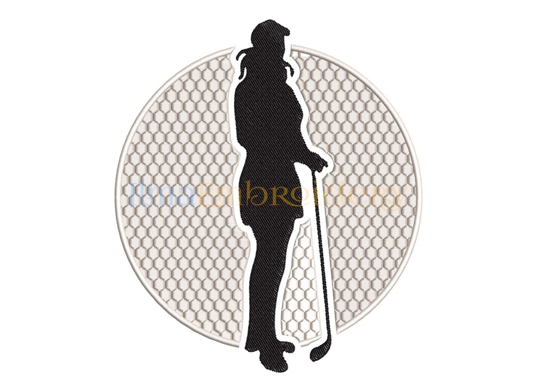 Golf Woman Embroidery Design: Sport Silhouette (4 Sizes) - Etsy