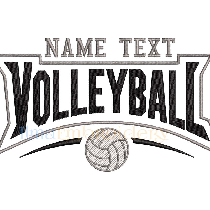 Volleyball Embroidery Split - Etsy