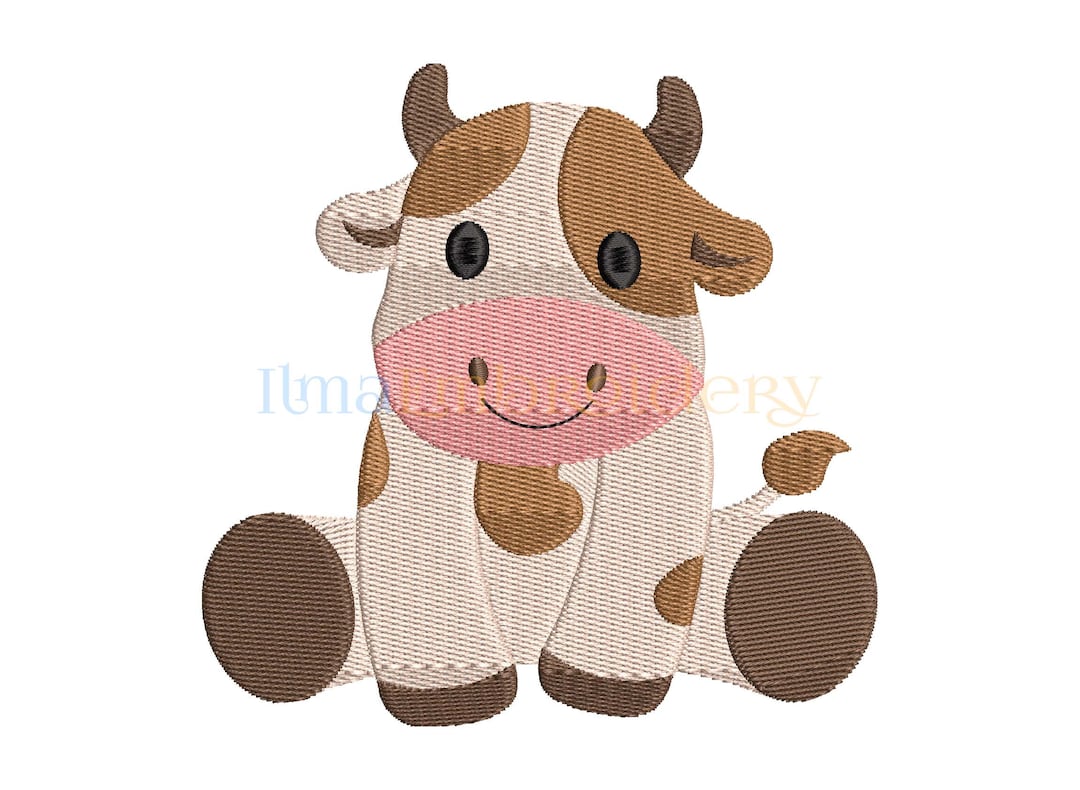 Baby Cow Embroidery Design: Animal Machine Embroidery (4 Sizes) - Etsy