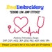 Heart Wave Stethoscope Nursing Embroidery Design, Beat Embroidery ...