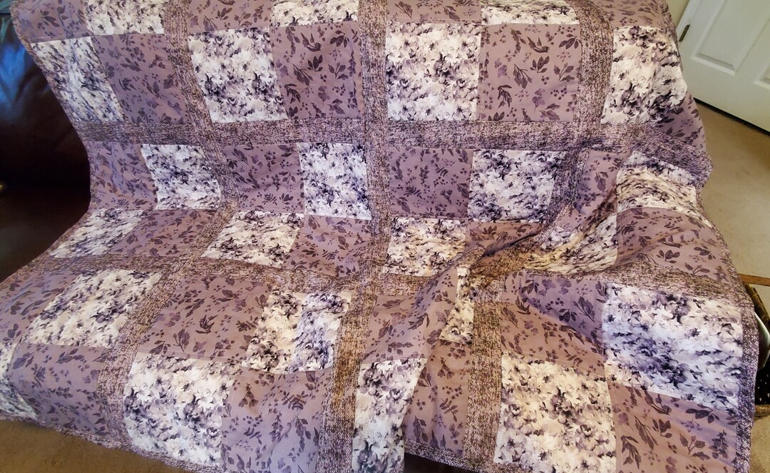 Plum Pretty Throw Quilt - Etsy