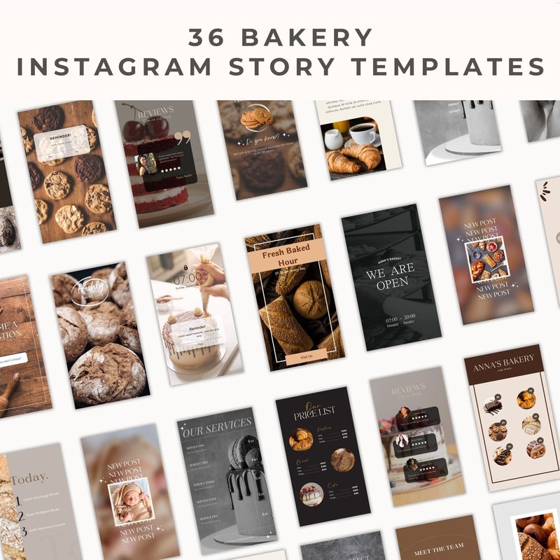 Bakers Story Templates - Etsy UK
