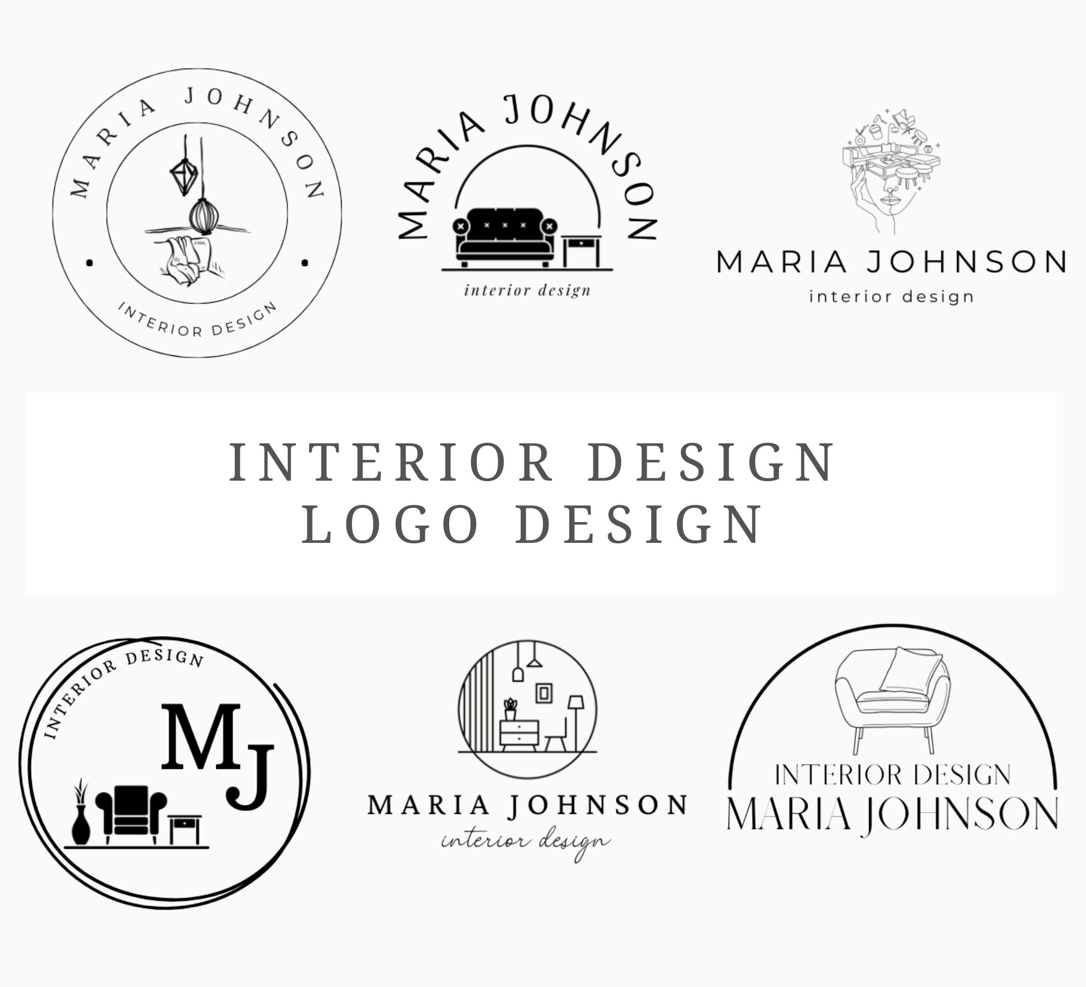 Interior Design Logo Canva 6 Customizable Interior Logos Business Logo ...