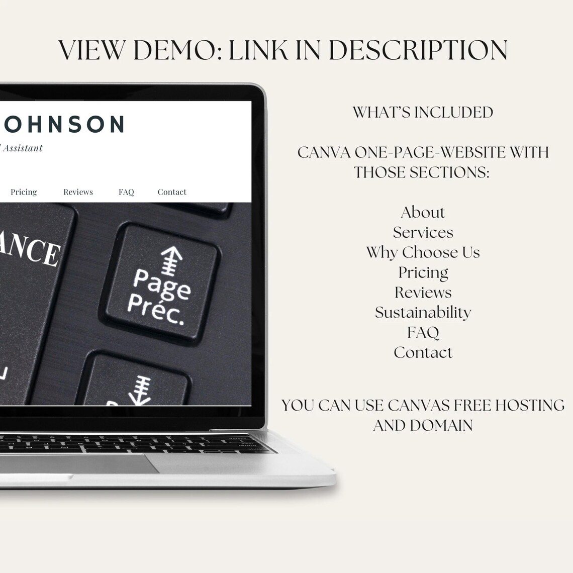 Virtual Assistant Canva Website Remote Assistant Website Template ...