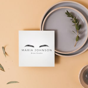 Microblading Logo Design Canva 6 Customizable Brow Studio Logos Eyebrow ...