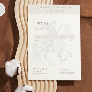 Riding Instructor Invoice Template Horse Trainer Editable Template ...