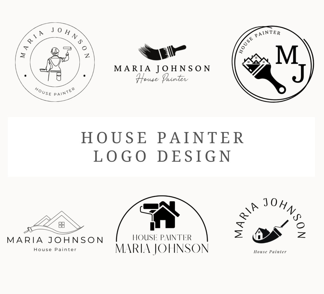 House Painter Logo Design Canva 6 Customizable House Decorator Logos ...