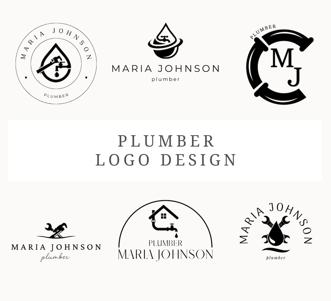 Plumber Logo Design Canva 6 Customizable Pipefitter Logos Pipeman Logo ...