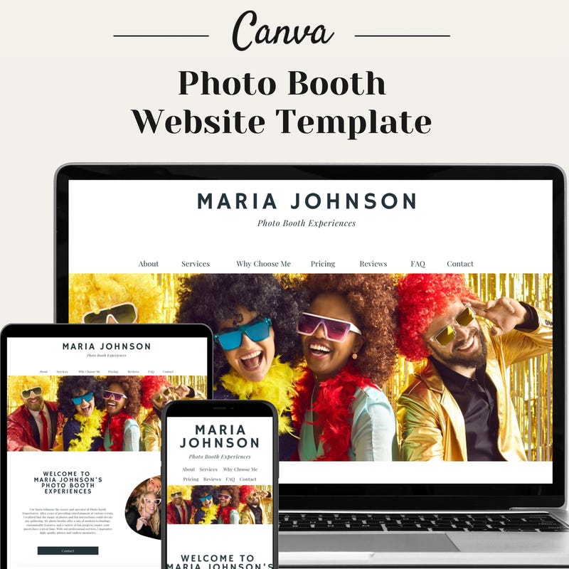 Canva Photobooth Website - Etsy