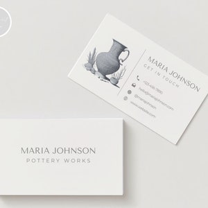 Pottery Business Card Template Printable Business Card Template Potter ...