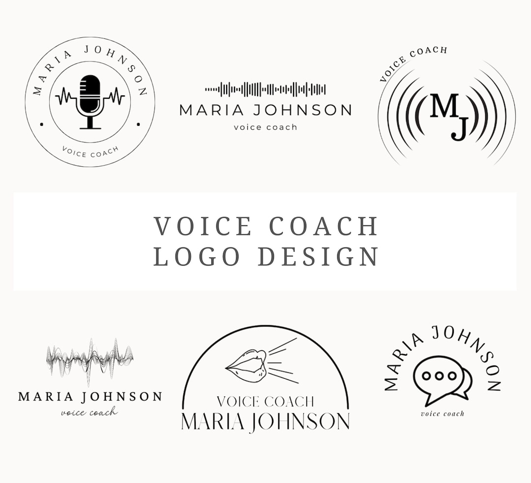 Podcast Logo Design Canva 6 Customizable Voice Coach Logos Singing ...