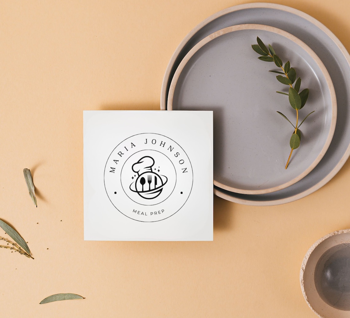 Meal Prep Logo Design Canva 6 Customizable Food Logos Editable Chef ...