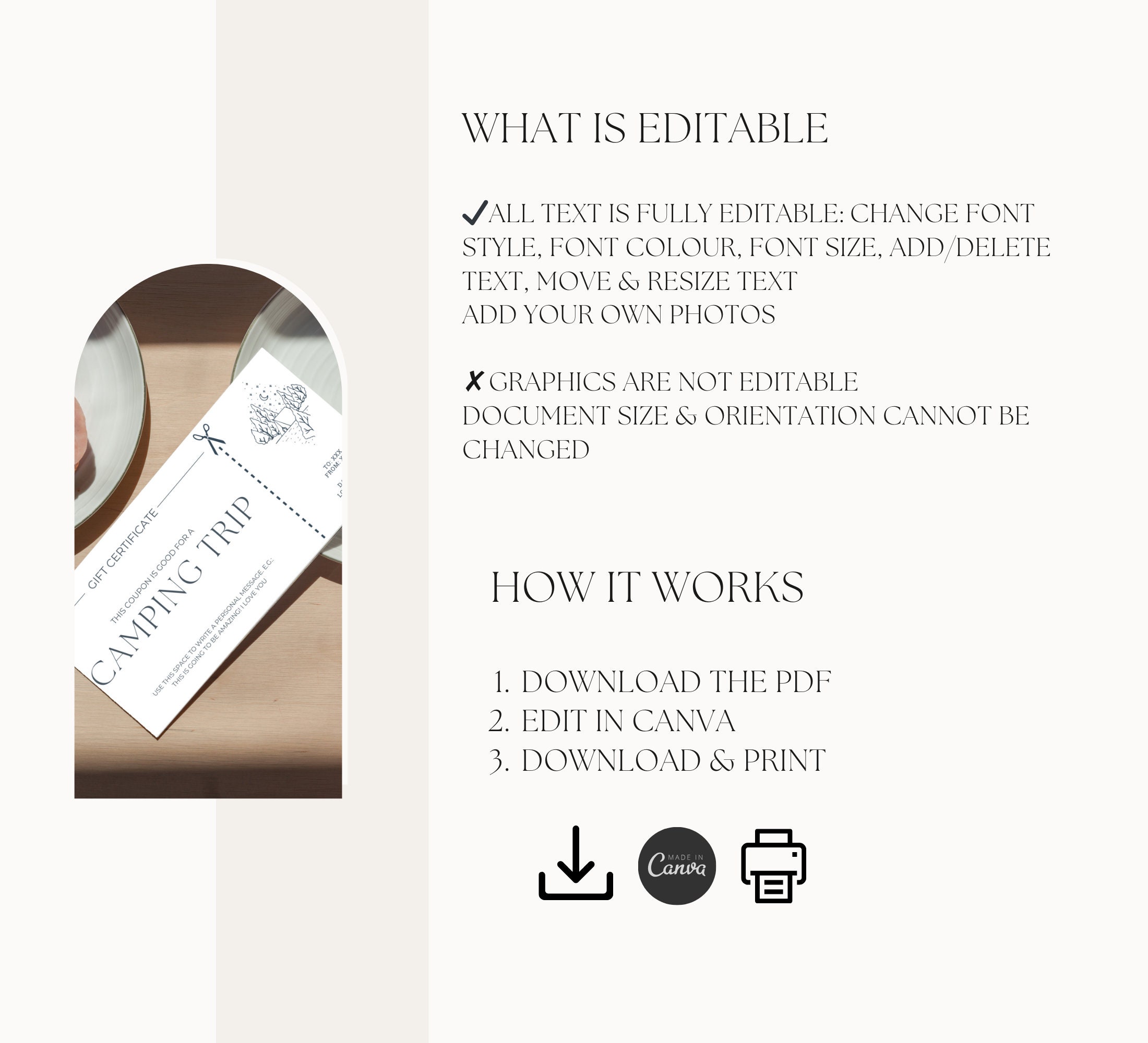 Day off Coupon Editable Gift Coupon Template Canva Free Day Voucher ...