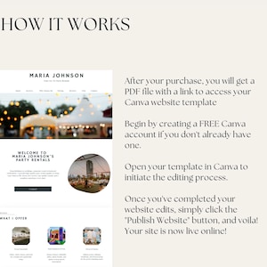 Party Rental Website Template, Event Design (canva) - Etsy
