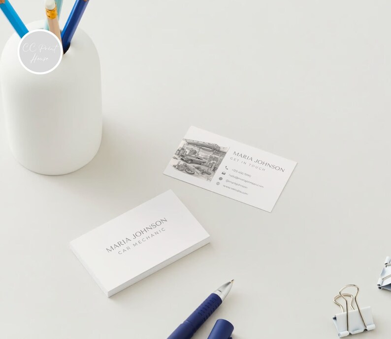 Car Mechanic Business Card Template Car Repair Calling Card Auto Repair ...