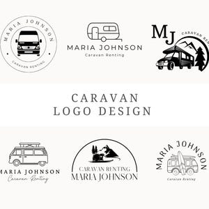 Caravan Logo Design Canva 6 Customizable Camping Logos Van Logo ...