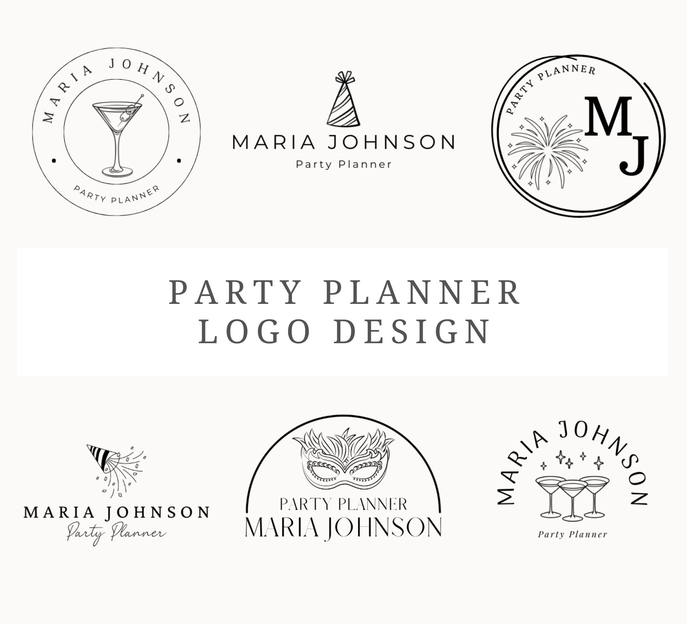 Party Planner Logo Design Canva 6 Customizable Event Planner Logos ...
