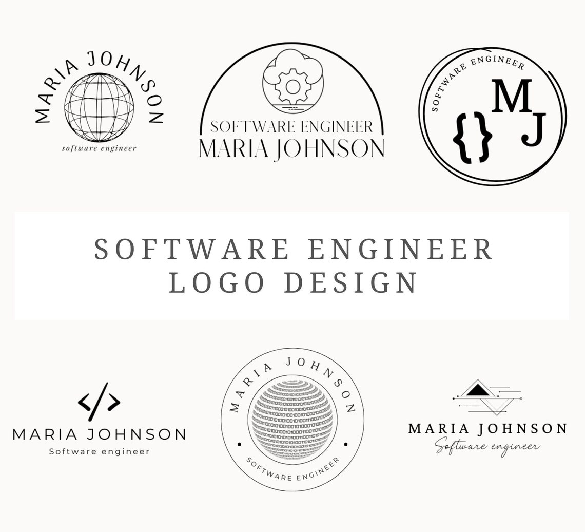 Software Engineer Logo Design Canva 6 Customizable Web Design Logos IT ...