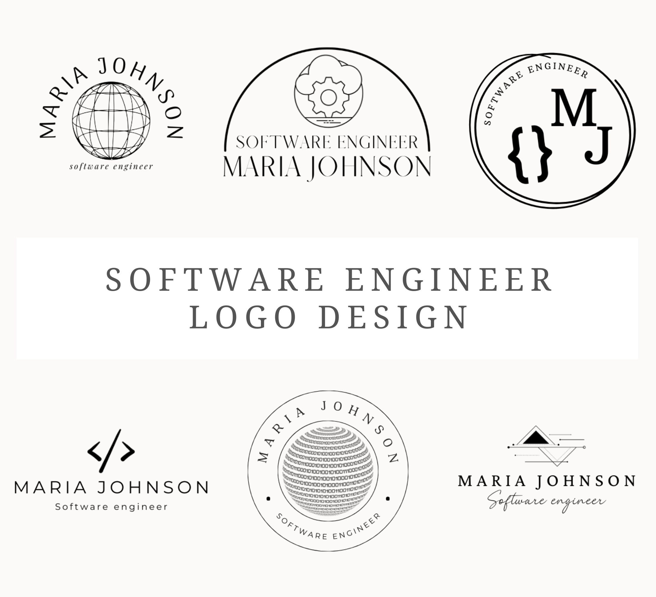 Software Engineer Logo Design Canva 6 Customizable Web Design Logos IT ...