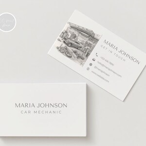 Car Mechanic Business Card Template Car Repair Calling Card - Etsy