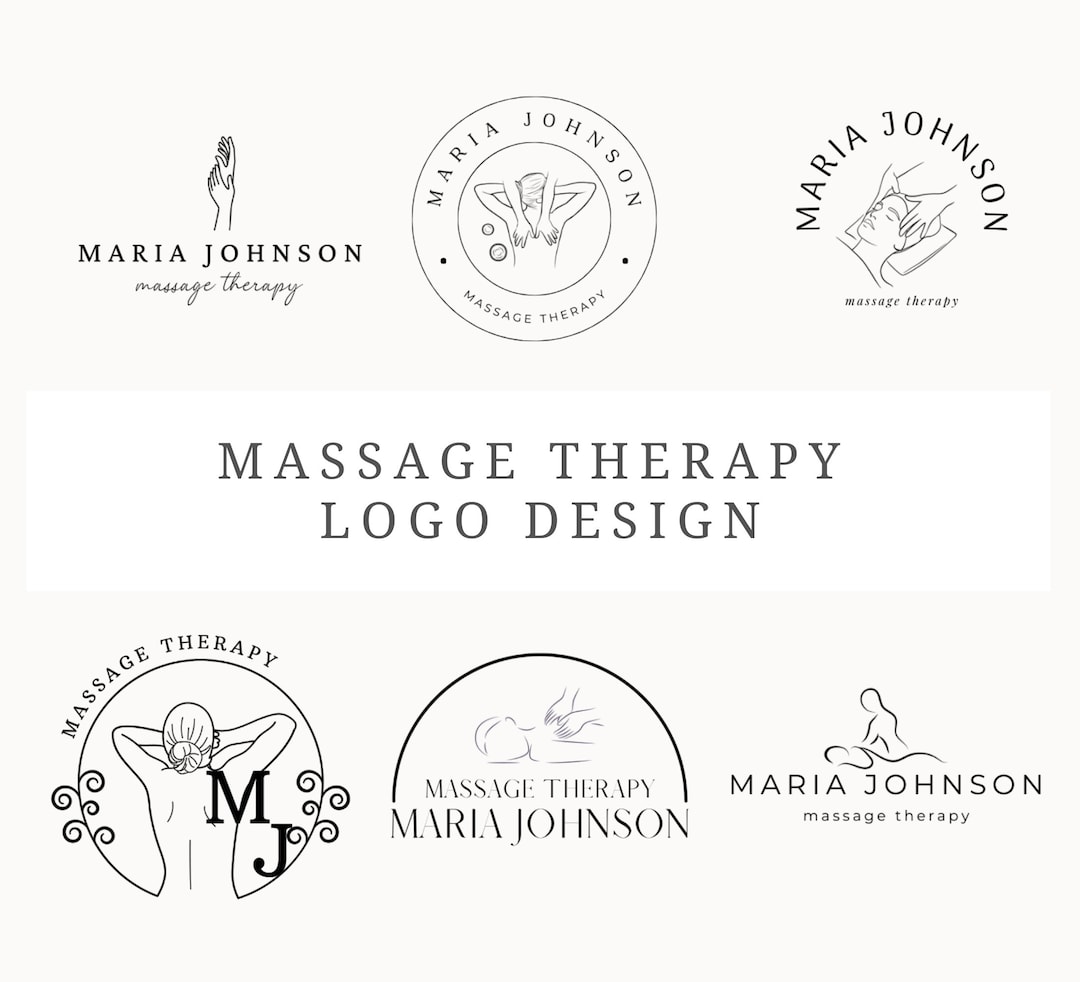 Massage Logo Design Canva 6 Customizable Massage Therapy Logos Masseur Logo Editable Massage