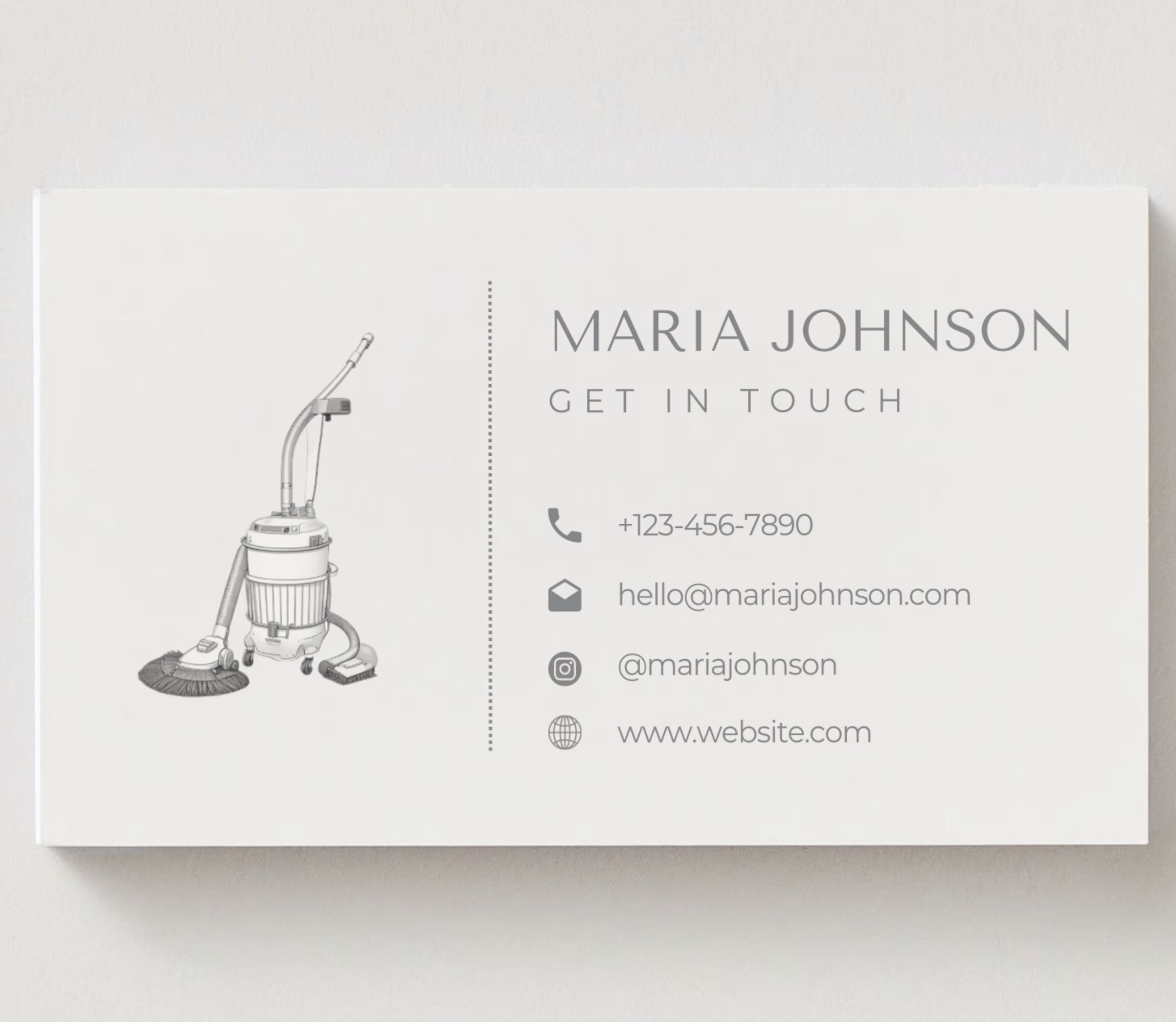 Janitor Business Card Template Janitor Calling Card Cleaning - Etsy