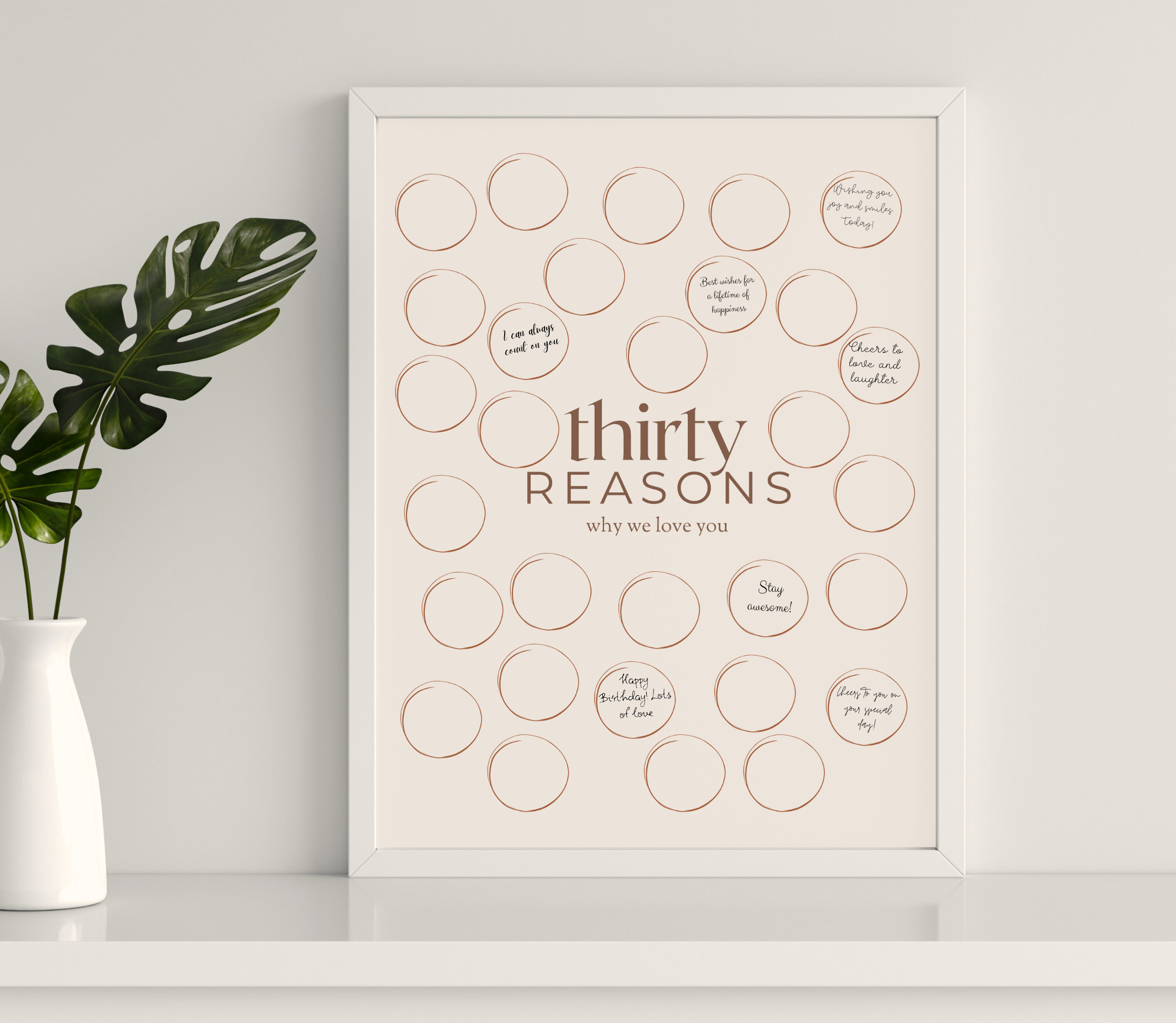 30 Signing Frame 30th Birthday Sign 30 Reasons Why We Love You Birthday ...