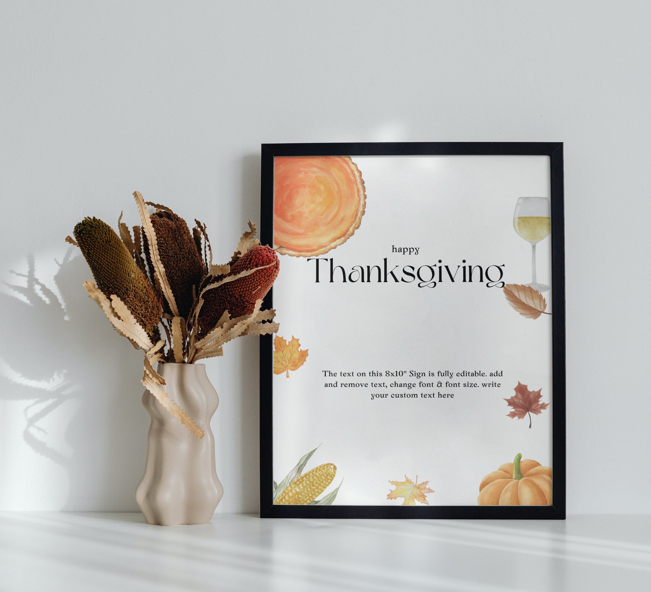 Thanksgiving Welcome Sign Template Fall Art Thanksgiving Sign - Etsy