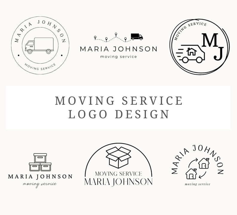 Moving Service Logo Design Canva 6 Customizable Moving Company Logos ...