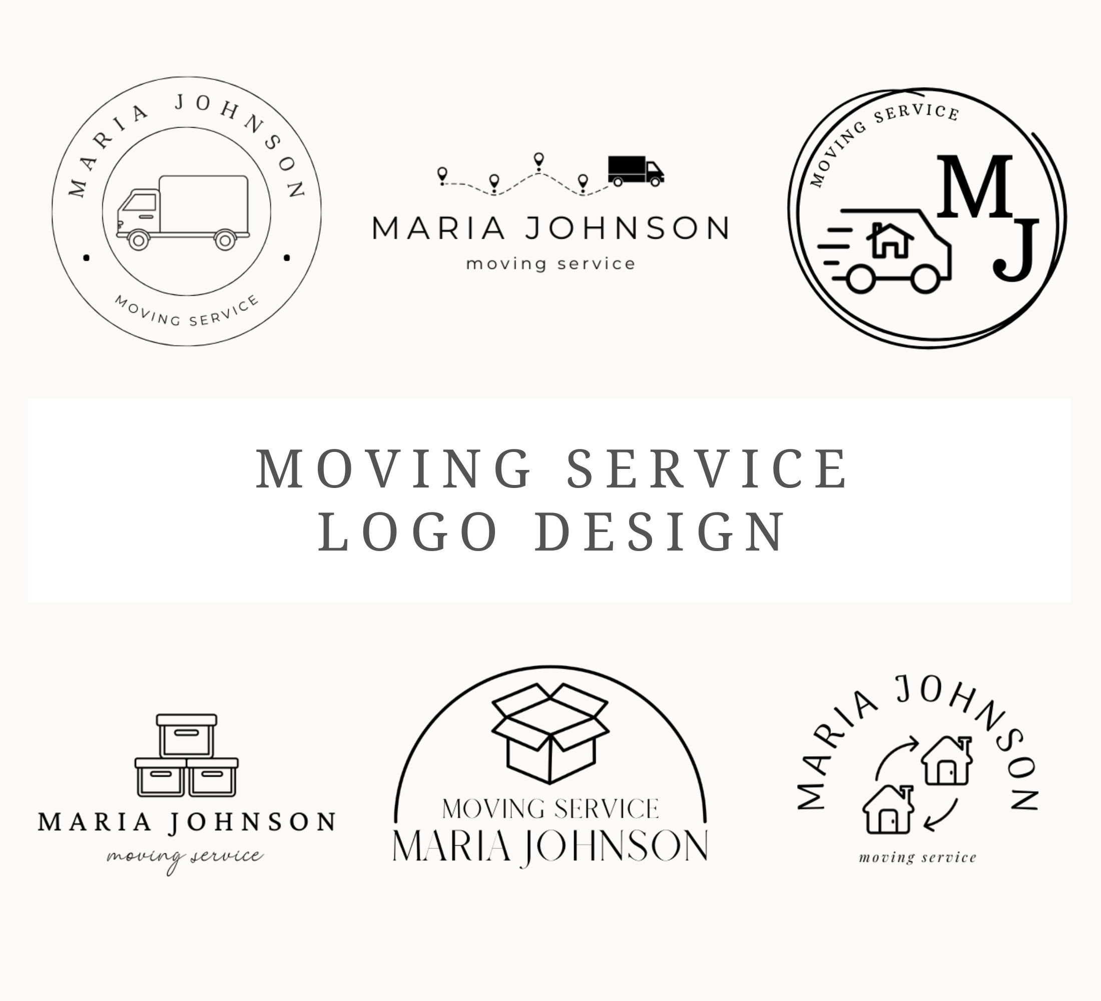 Moving Service Logo Design Canva 6 Customizable Moving Company Logos ...