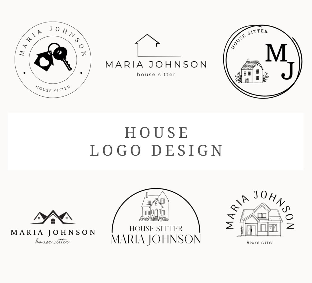 House Logo Design Canva 6 Customizable House Sitting Logos House Sitter ...