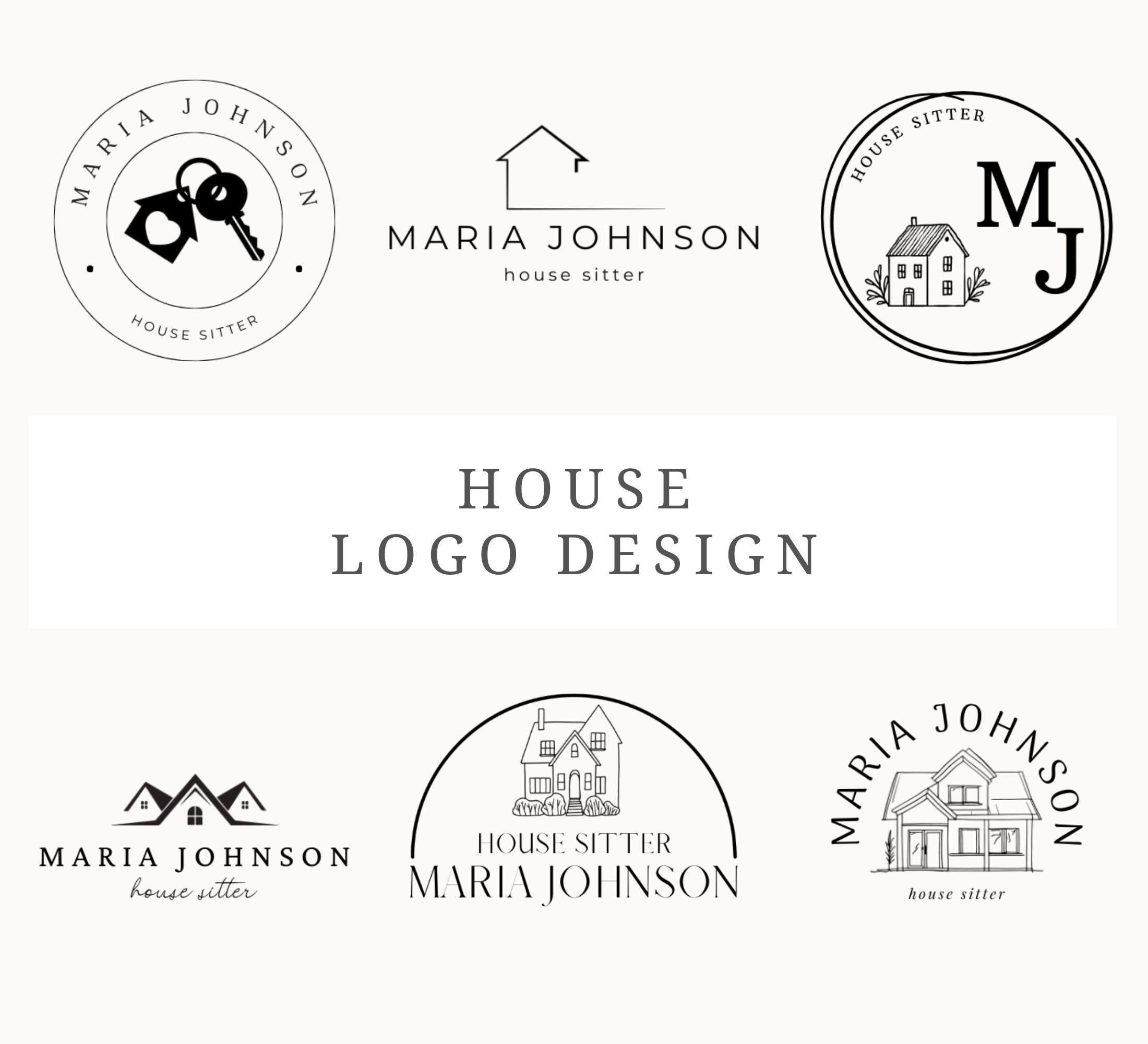 House Logo Design Canva 6 Customizable House Sitting Logos House Sitter ...