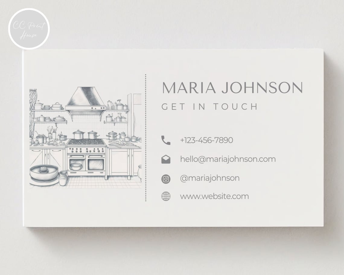 Personal Chef Business Card Template Printable Business Card Template ...