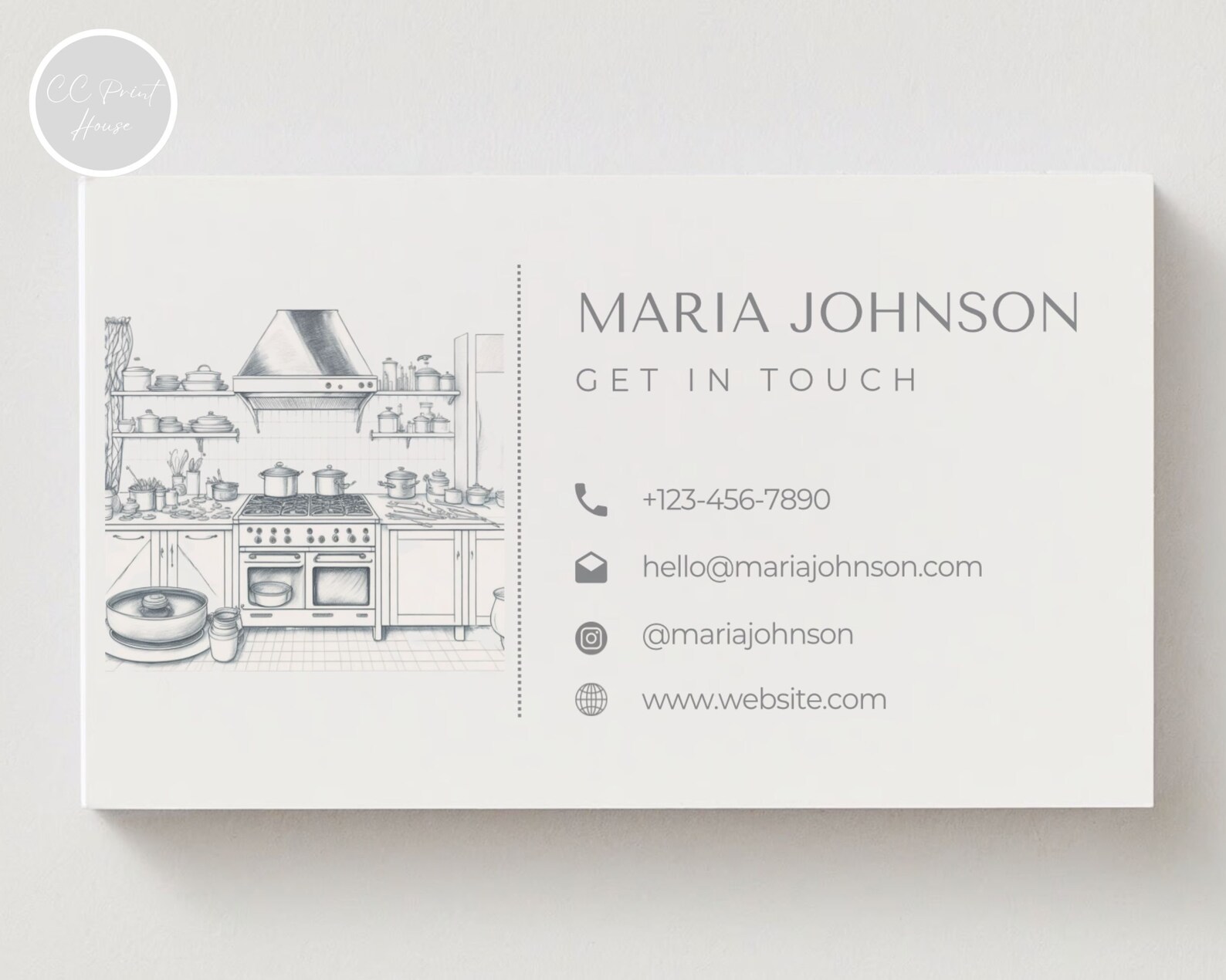 Personal Chef Business Card Template Printable Business Card Template ...
