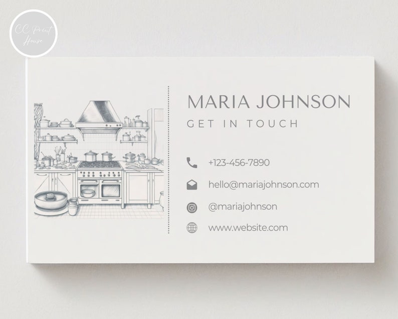 Personal Chef Business Card Template Printable Business Card Template ...