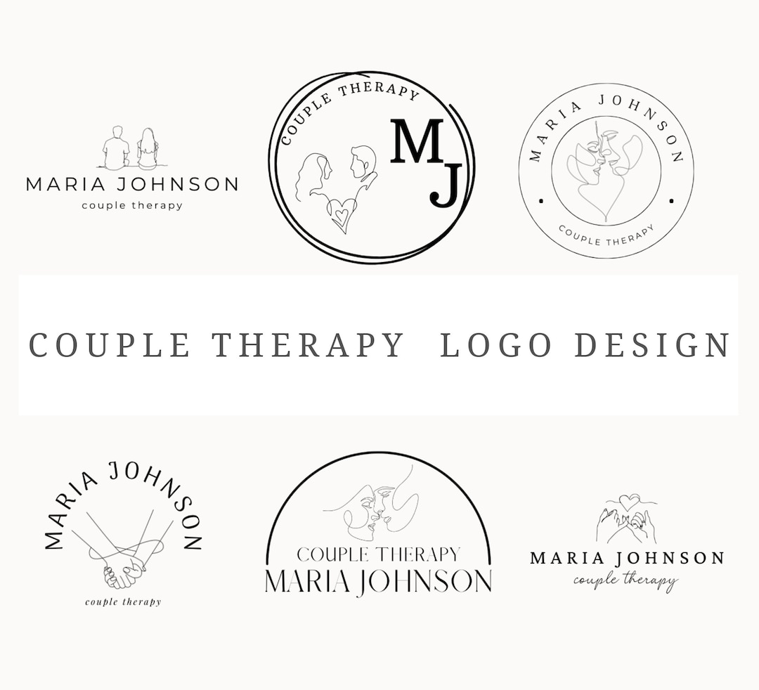 Couple Therapy Logo Design Canva 6 Customizable Couple Counseling Logos ...